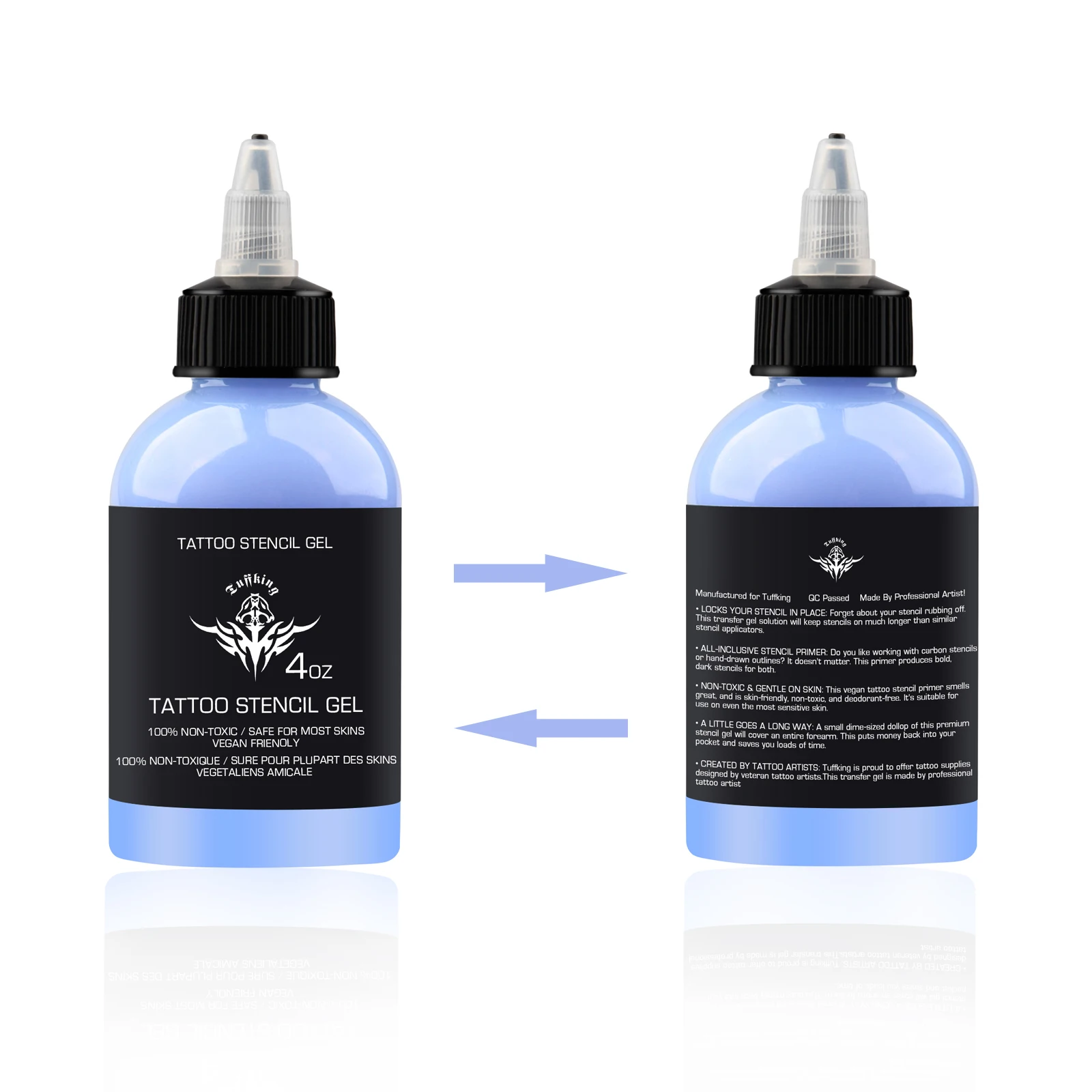 Tuffking 4OZ Tattoo Stencil Stuff Tattoo Transfer Solution Gel Tattoo ...