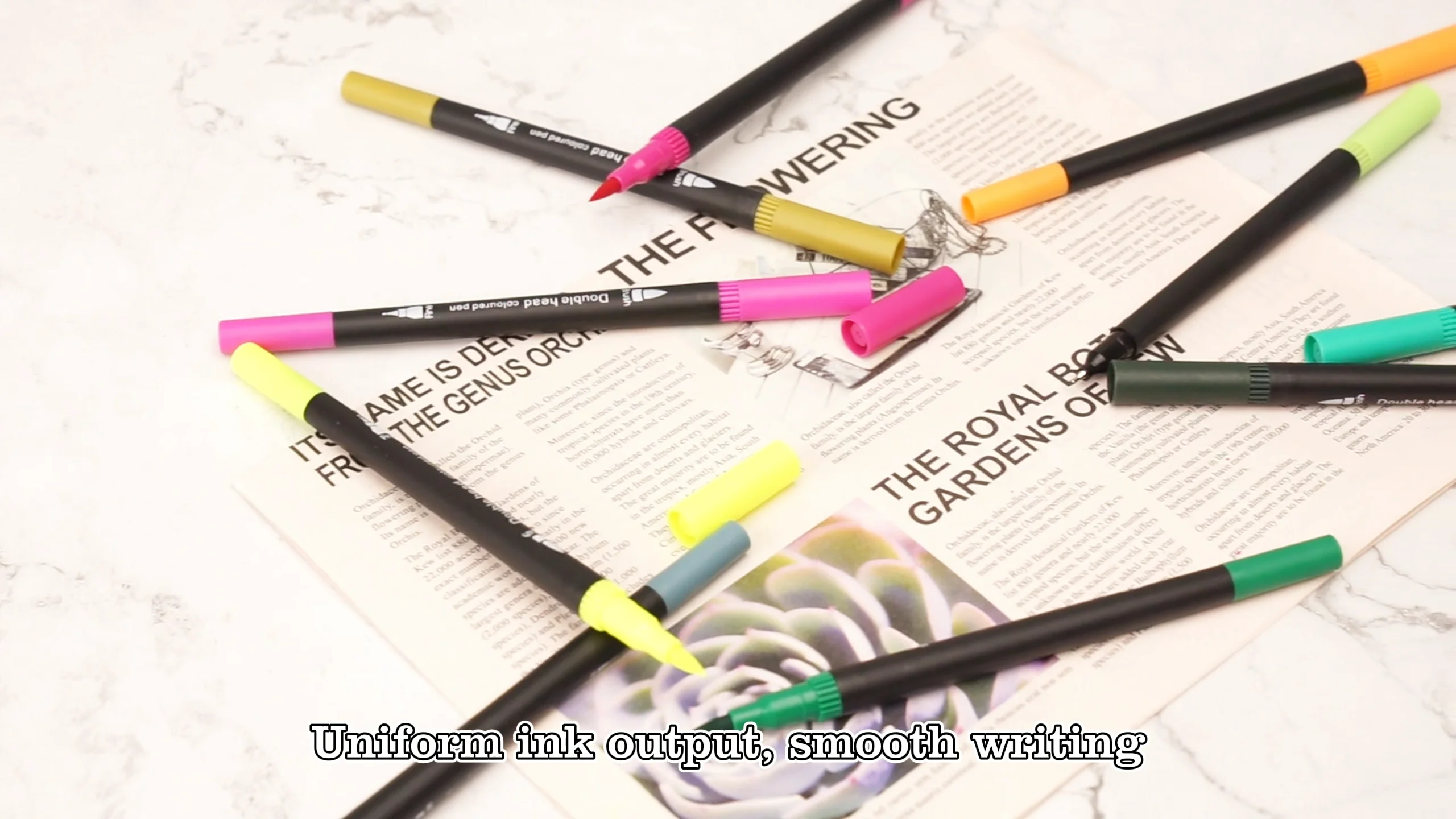 Wholesale Rotuladores Dual Tip Watercolor Brush Pen Drawing Lettering Markers Set Click Markers ...