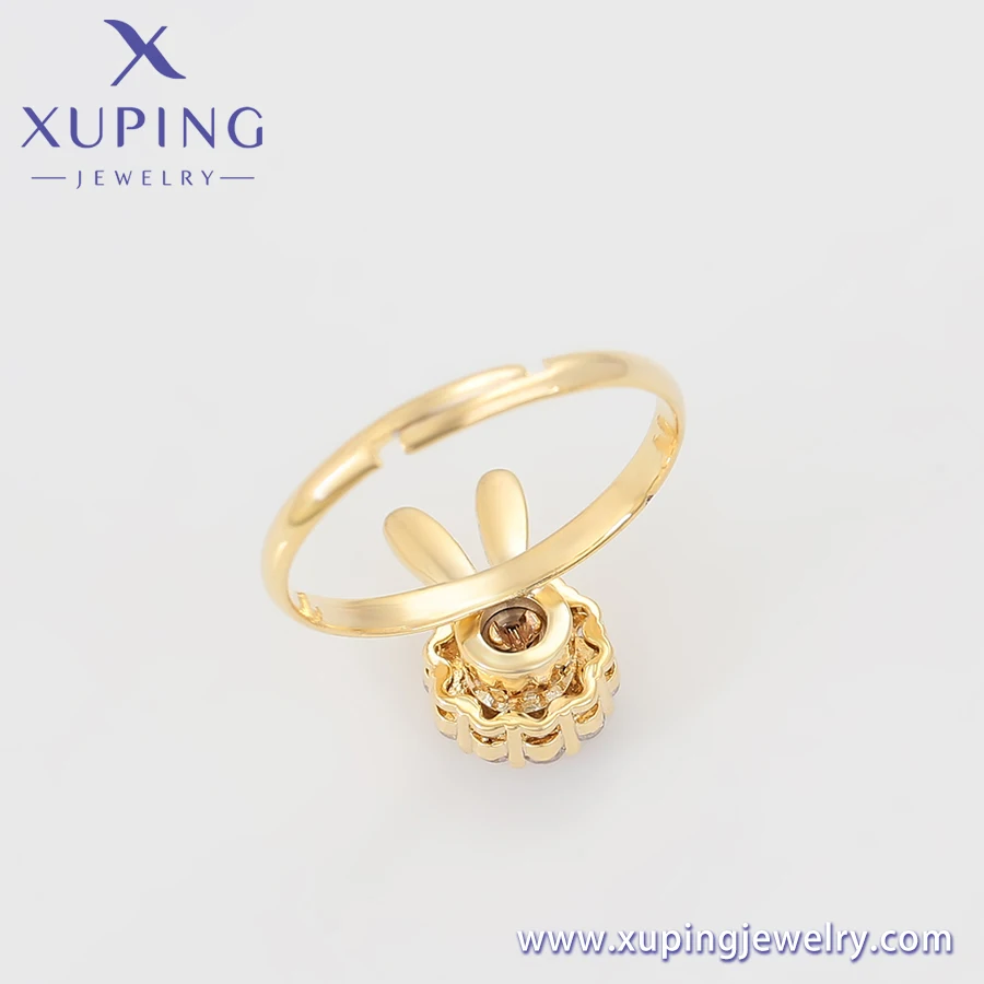 Elegant 18K Gold Plated ZIRCON Engagement Ring - Classic Wedding Band ...