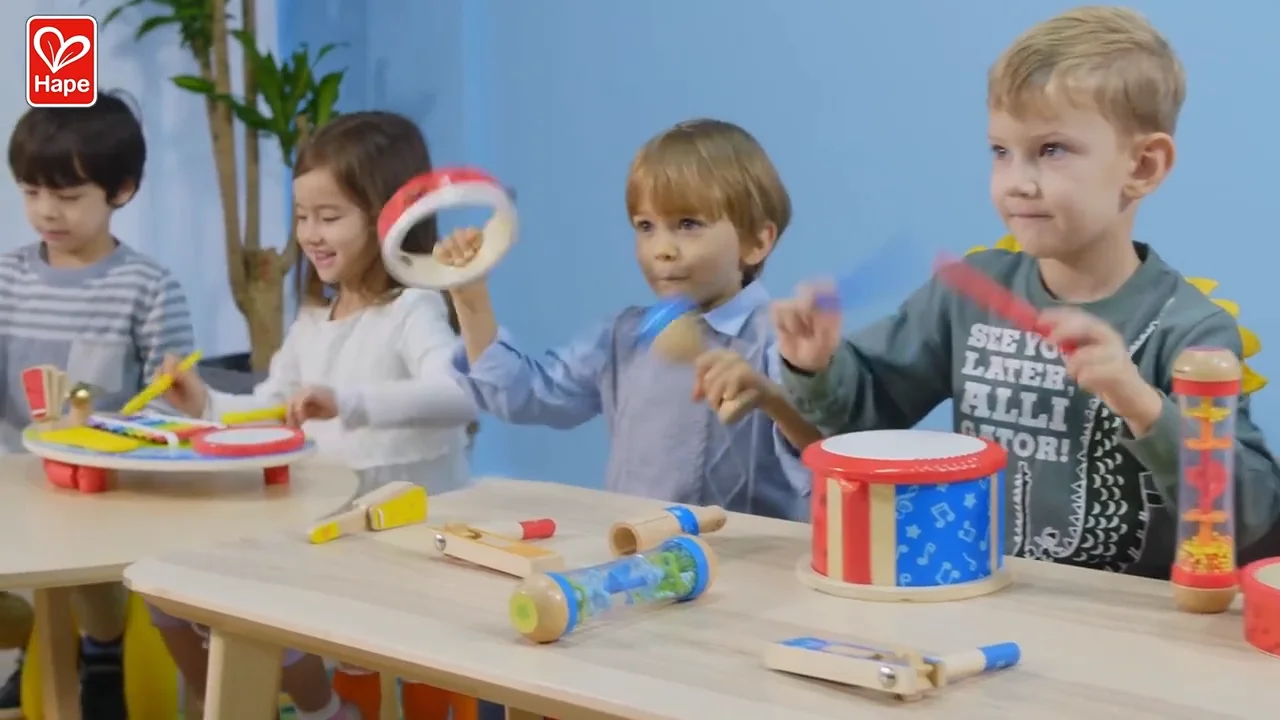 Wooden Children Around The Handle Noisemaker Clapper Toddler Music Toy ...