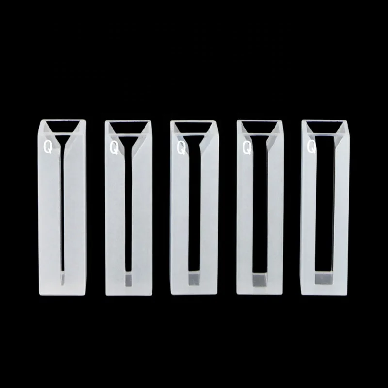 Micro Quartz Cuvette Fluorescence Quartz Absorption Cells Slit 1 2 3 ...