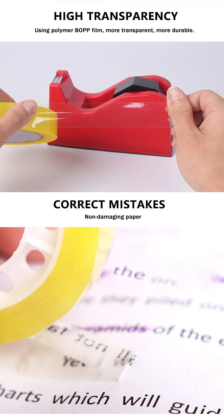 Super Clear Size Bopp Film Adhesive Gum Stationery Tape Cello Tape ...