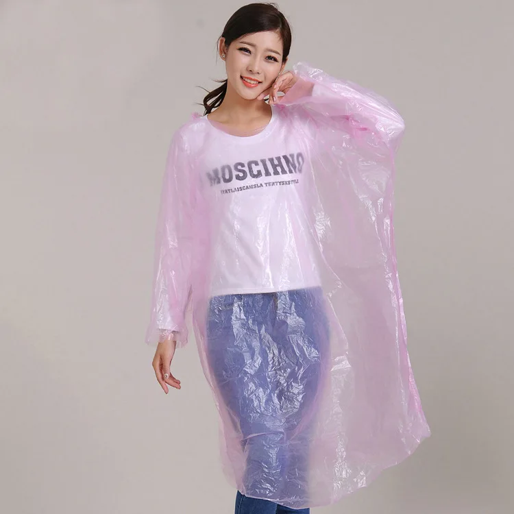 Disposable Travel Raincoat One-piece Outdoor Pullover Type Transparent ...