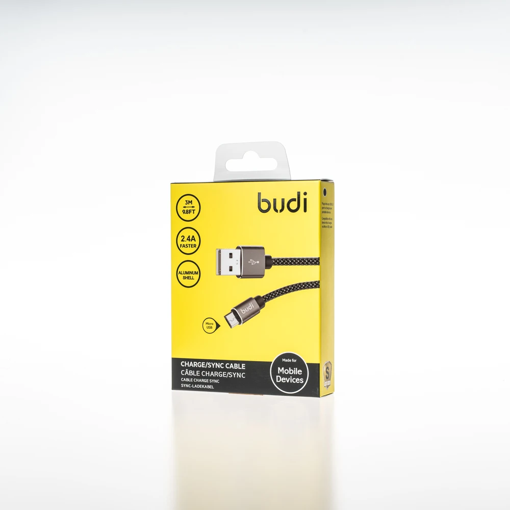 Budi Top Quality Micro Usb Cable Oem Factory Direct Sale 1m 2m 3m Fast ...