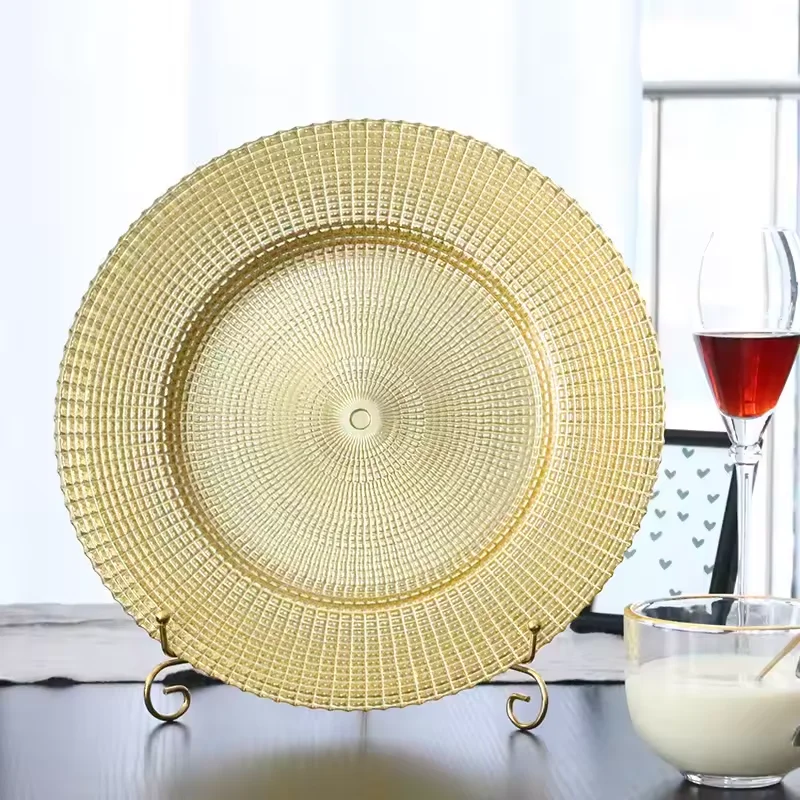 Hot Selling New Design Nordic Palace 13" Round Electroplating Golden ...