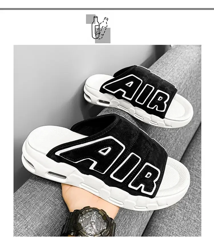Designer Air Cushion Slippers Summer Men Sandals Thick Sole Beach ...