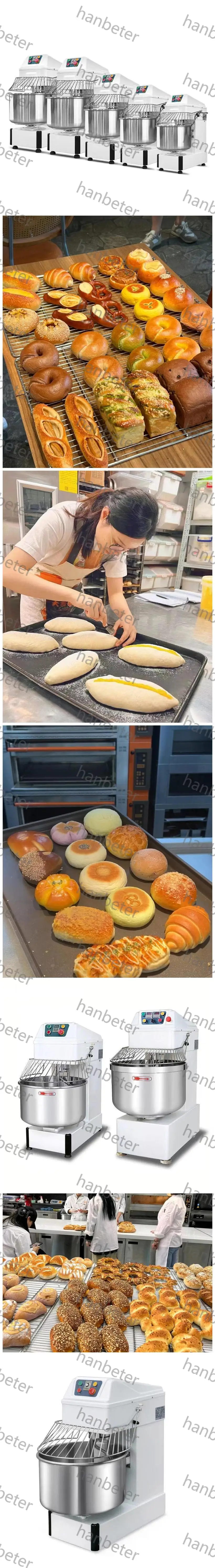 Timer Control Stainless Steel Industrial Bread Dough Mixer 100 Kg 35 L ...