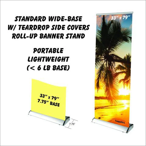 Portable Widescreen Roll up Banner - Durable & Retractable