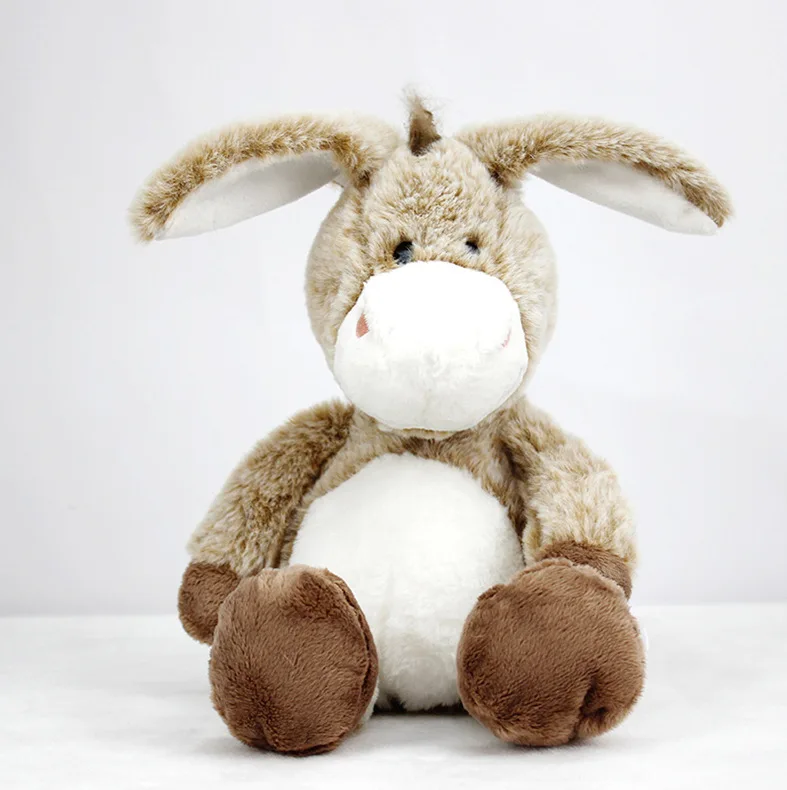 Cartoon Donkey Plushie Doll Peluches Mascot Cute Cuddly Toy Mule Animal ...