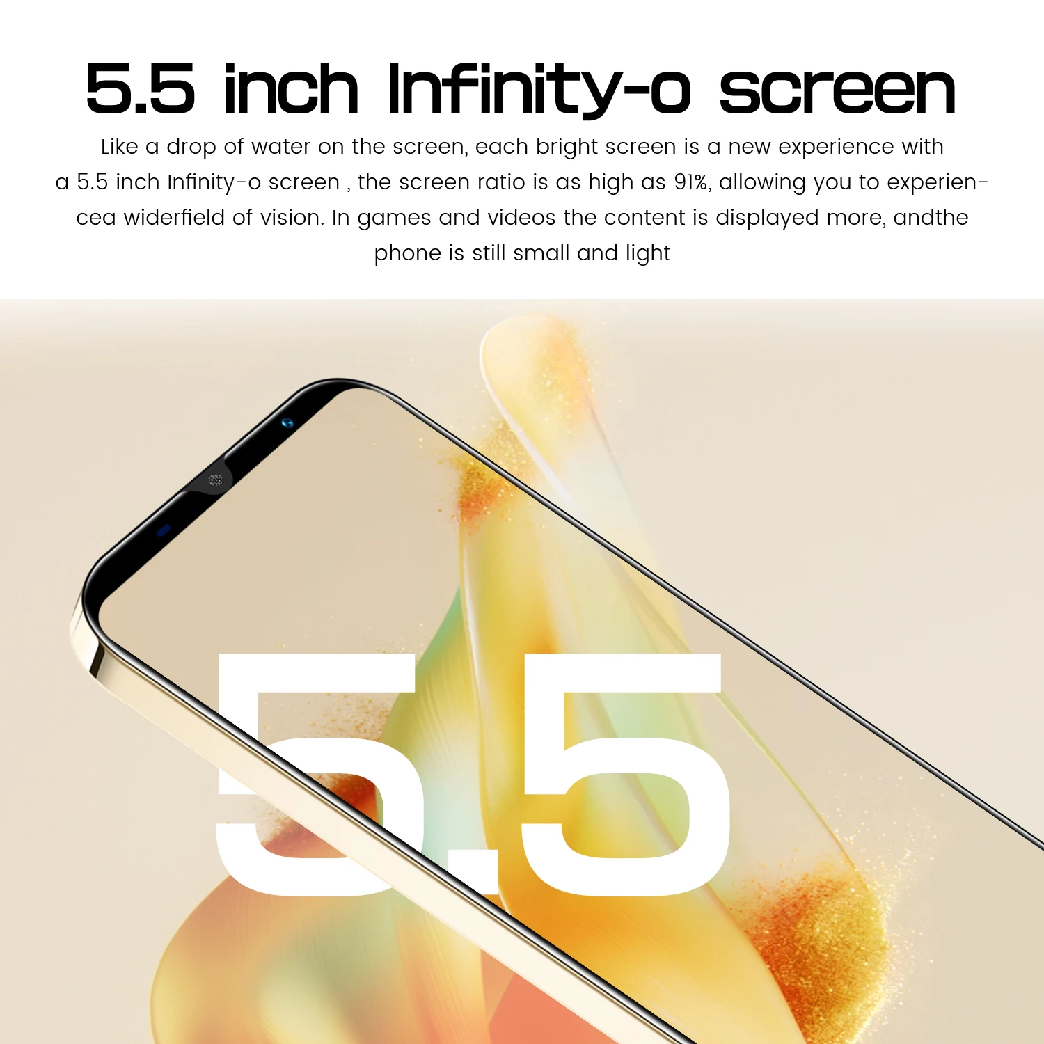 Low Price Rino9 16gb+512gb 5.5 Inch 4800mah Smart Mobile 5g 4g Cell ...