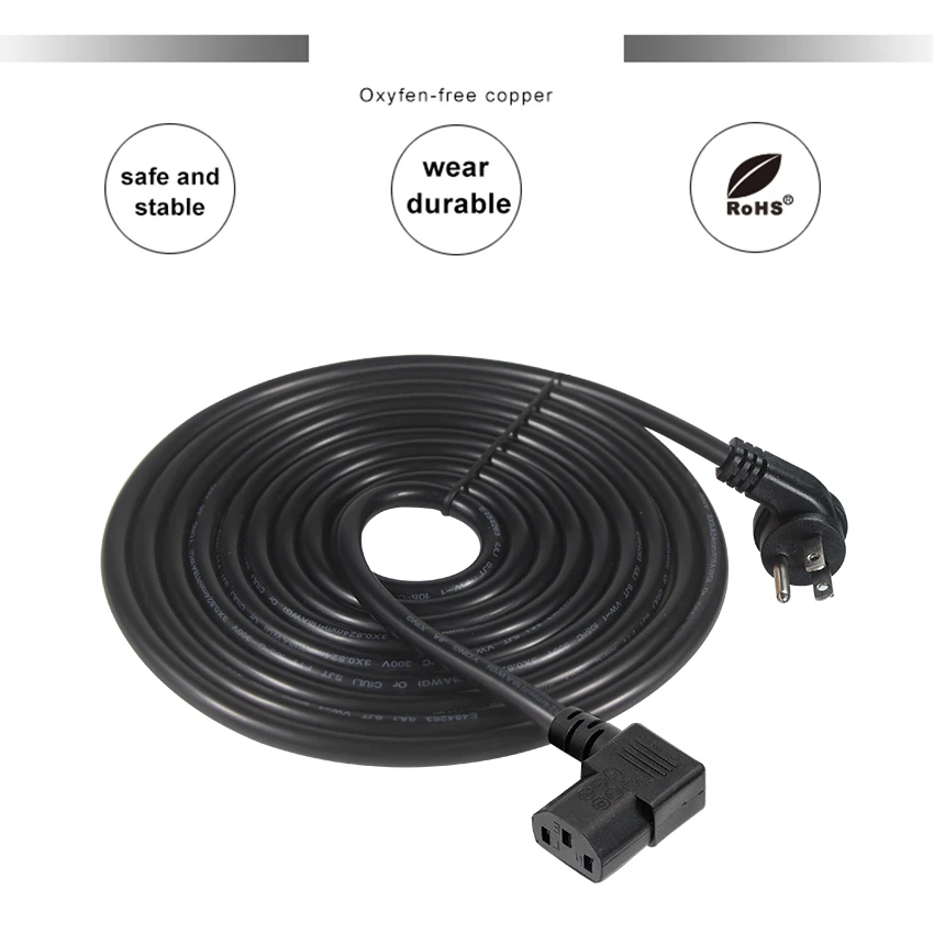 Iec 60320 Connector 3prong Ac Computer Cable C13 For Rice Cooker 15a Pc ...
