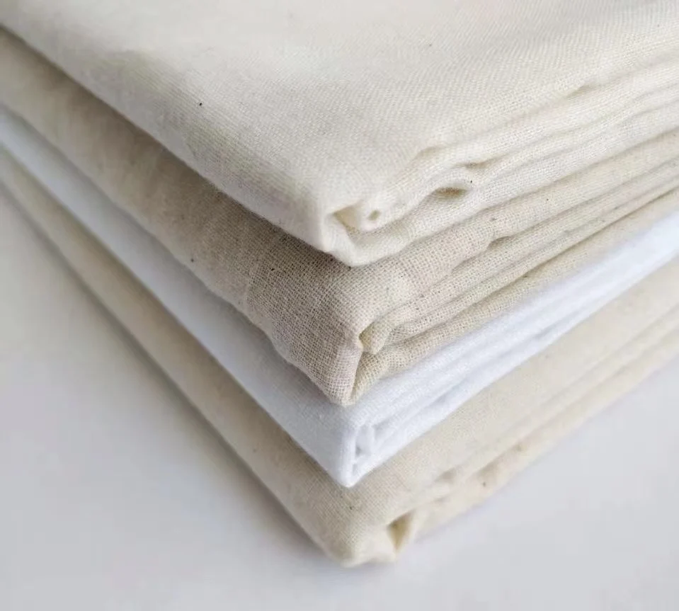 100% cotton material canvas grey greige fabric Natural Color Grey ...