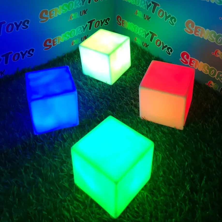 Sensory Play Fidget Toys Led Glowing Color Changing Light Cube Box ...