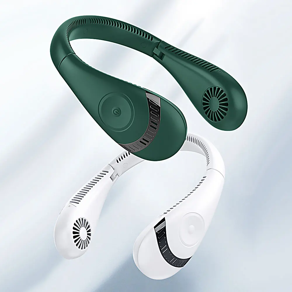 Portable Hanging Neck Fan Mini Electric Wireless Usb Rechargeable Blade ...