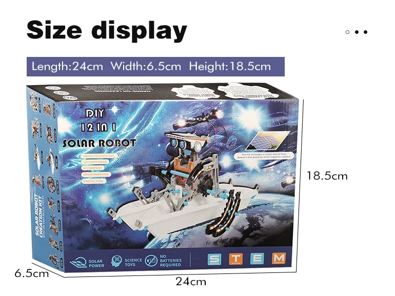 12-in-1 STEM Solar Robot Kit - Educational Fun for Kids