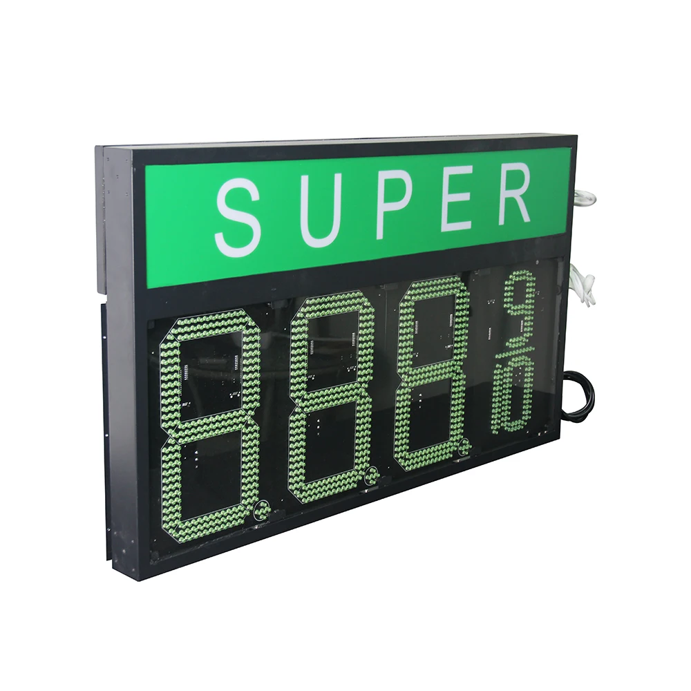 Green 12-inch LED Digital Kanban PCB Digital Module for Gas Station LED ...