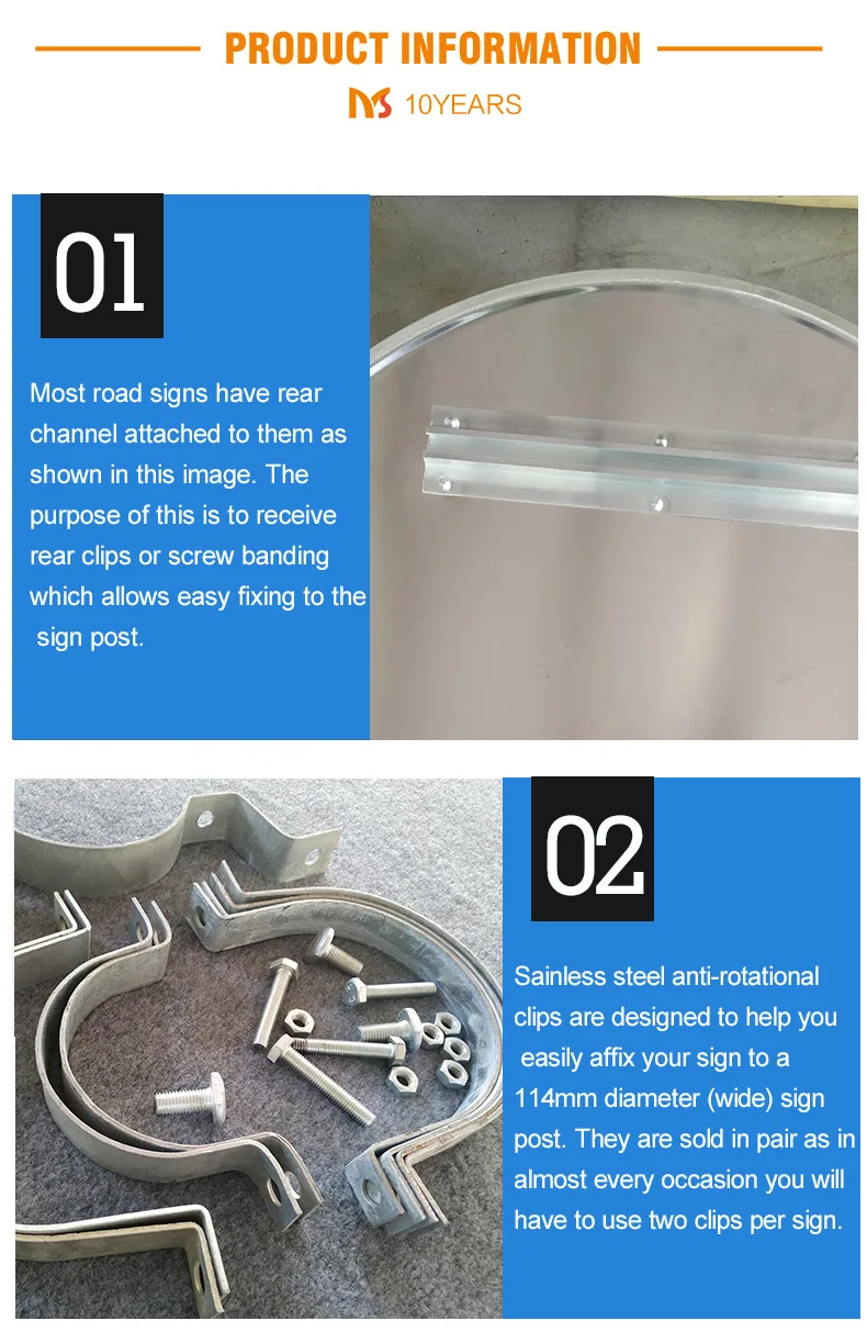 Custom Steel Anti-rotational Fixing Clips Slide Rails Aluminium Sign ...