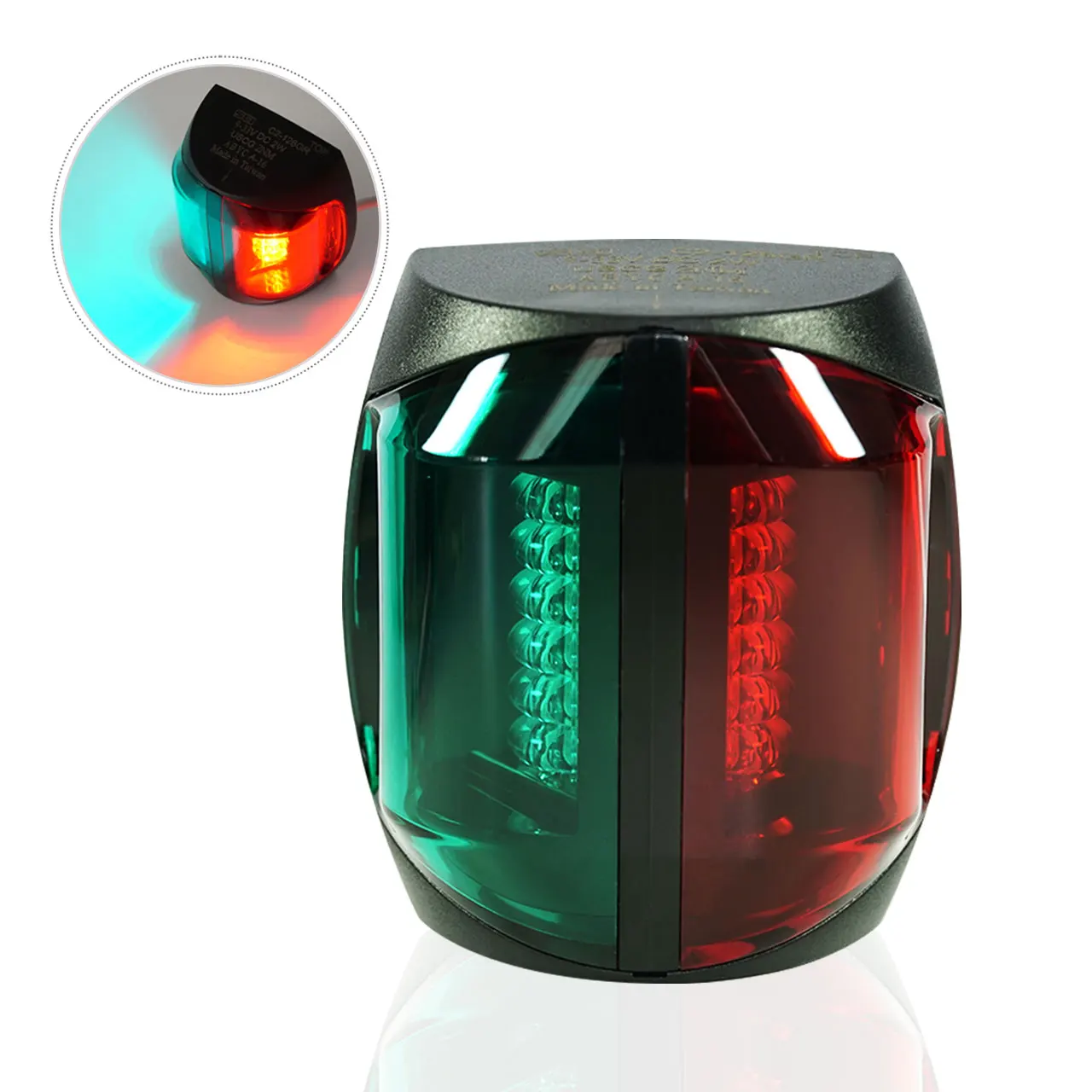 Genuine Marine Red Green Boat Navigation Ship Light Bicolor Side Bow ...