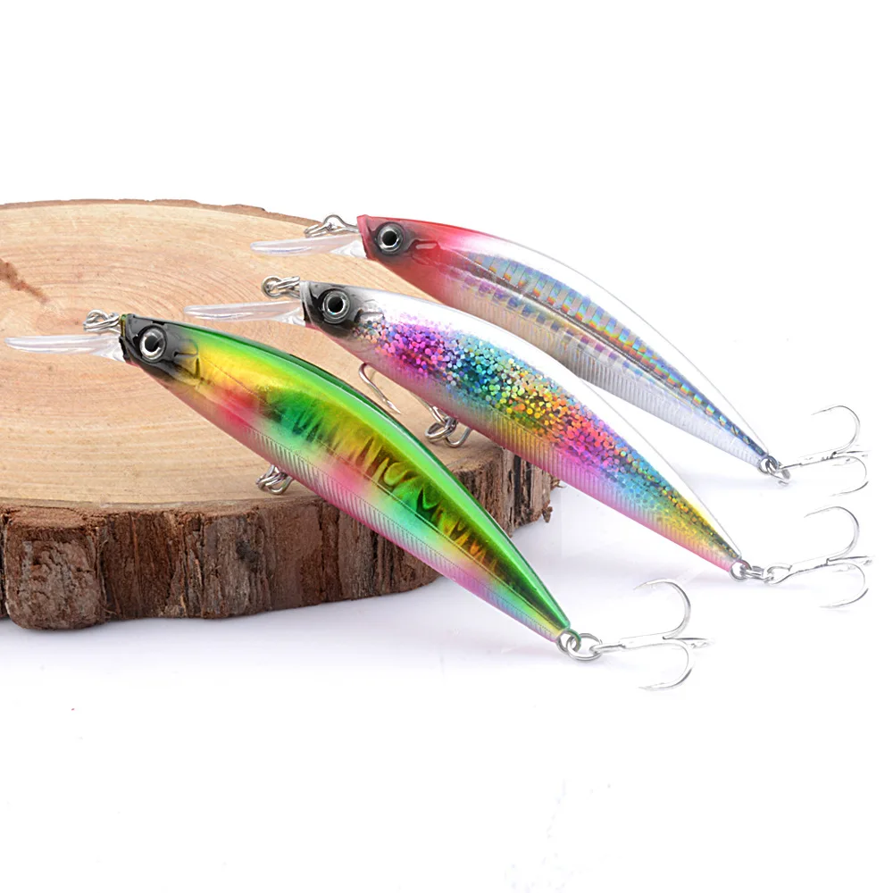 Jk Abs Hard Plastic 107mm 26g 3d Eyes Heavy Minnow Lure Sinking Sea ...