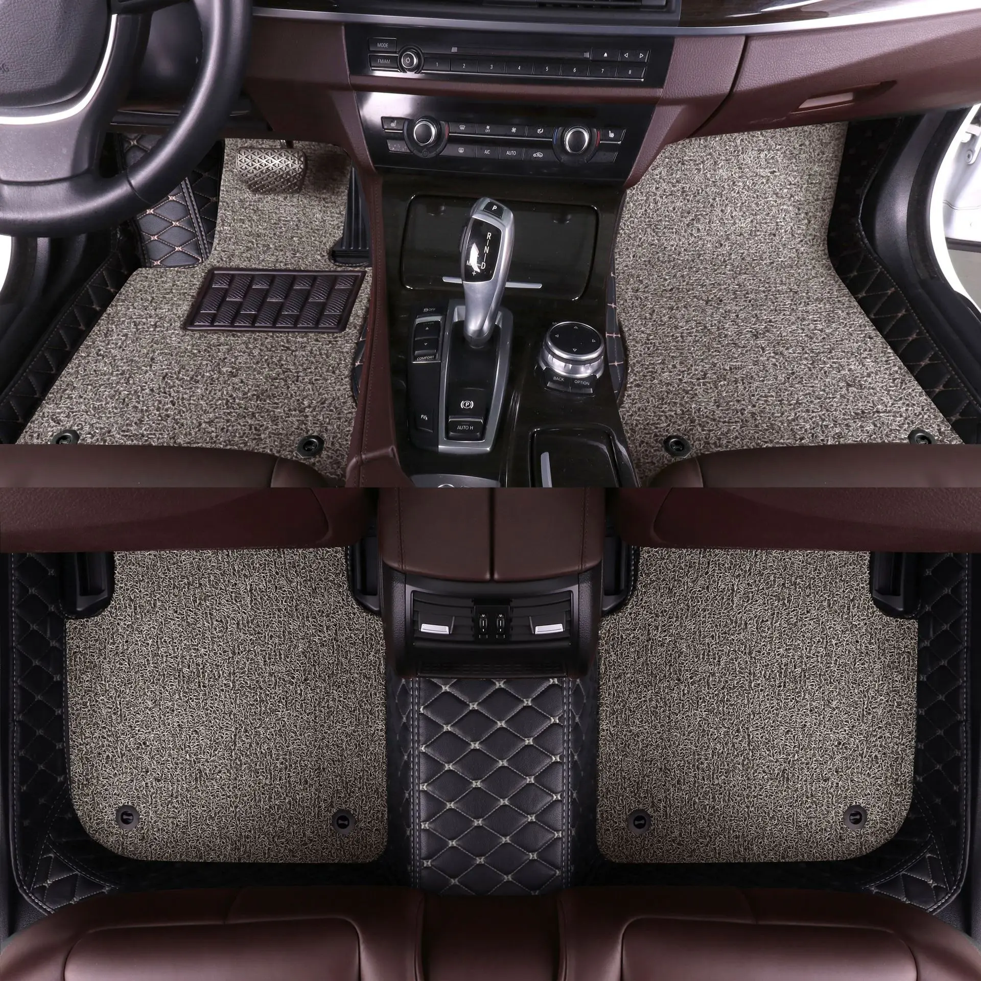 Front Rear 1:1 Tailored Leather Wear Resistant Car Mat For Prado 120 3d ...