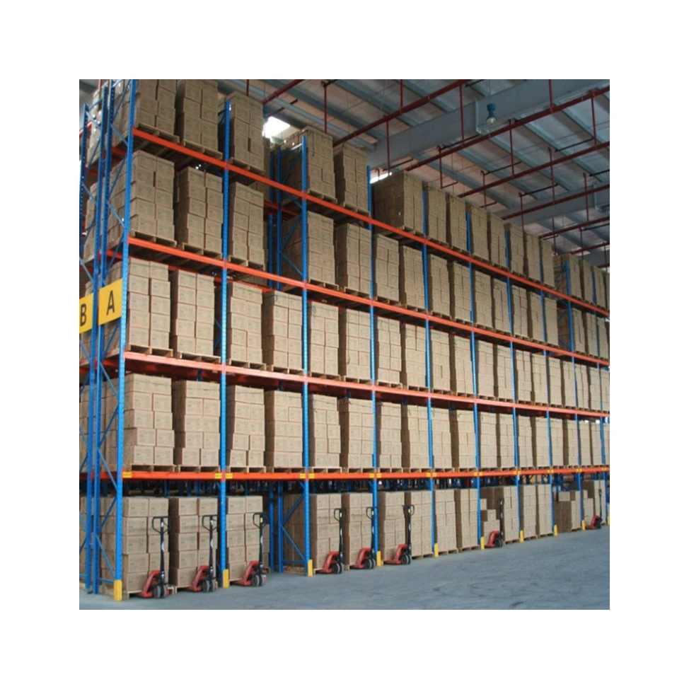 Warehouse Drive Outdoor Pallet Rack System Tear Drop Style Uprights And ...