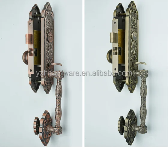 Luxurious Carved Pattern Zinc Alloy Lock for Villa Entrances
