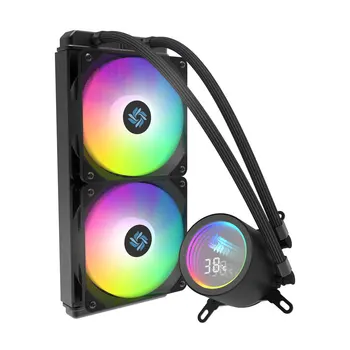 240r V2 White Aio Liquid Cpu Cooler 240mm Radiator Dual 120mm Pwn Fans ...