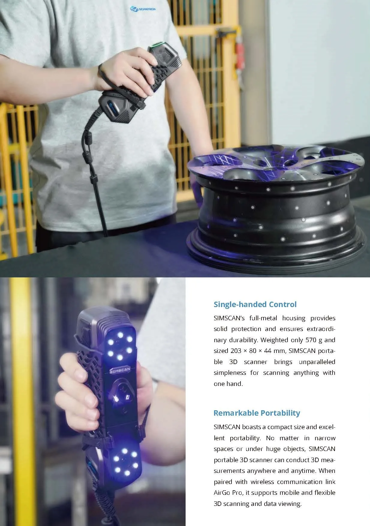 Portable 3d Scanner Narrow Scanning Area For Metrology-grade 3d ...