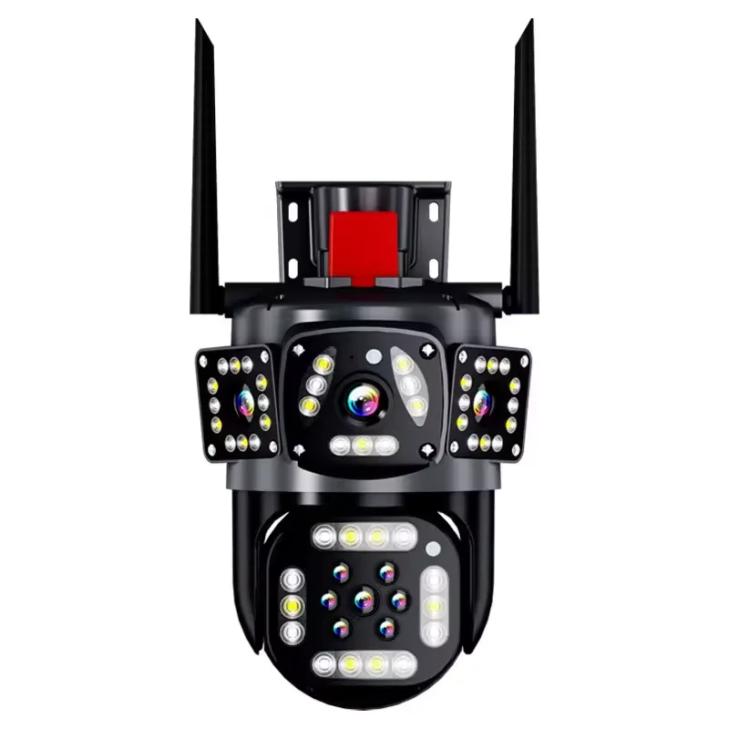 8K Outdoor Four-Lens Three Screens 10x Optical Zoom Cctv Surveillance ...