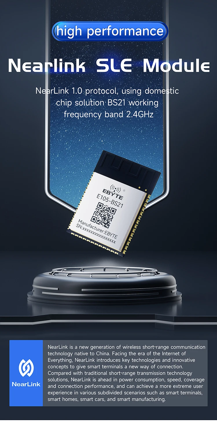 Ebyte E105-BS21 BLE 5.2 Module - 2.4ghz Wireless Transmission