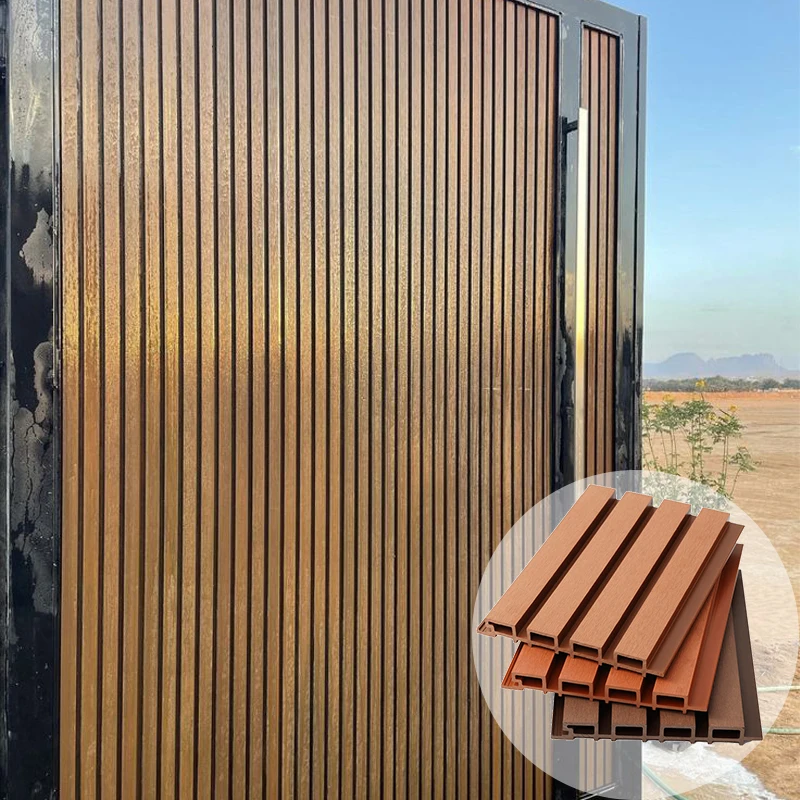 Outdoor Wpc Wall Cladding 220*26mm Exterior Wood Plastic Composite Wall ...