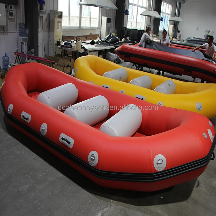 Good Quality 8 Person Folding PVC/Hypalon Inflatable Rafting Boat White ...