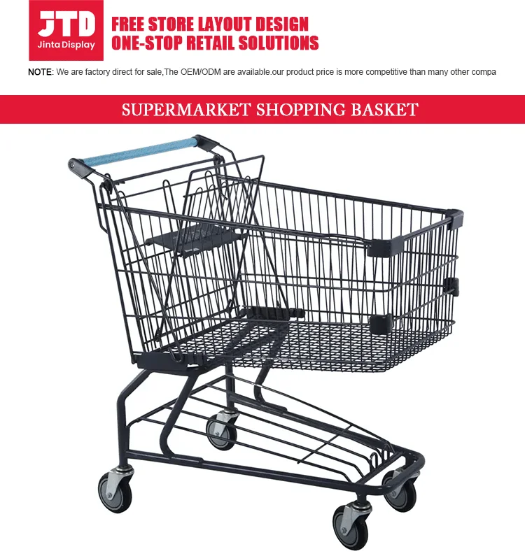 Shop Efficiently with JINTA Double Decker Shopping Trolley
