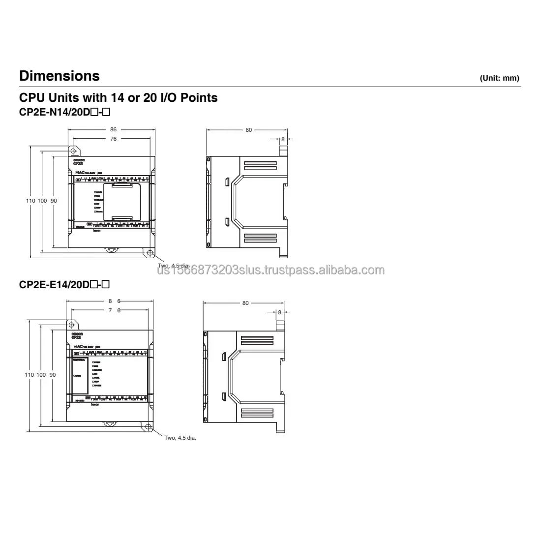 Original Programmable Logic Controllers CP2E-N20DT-A CP2E-N20DT-D CP2E-N20DR-D CP2E-N14DT1-D ...