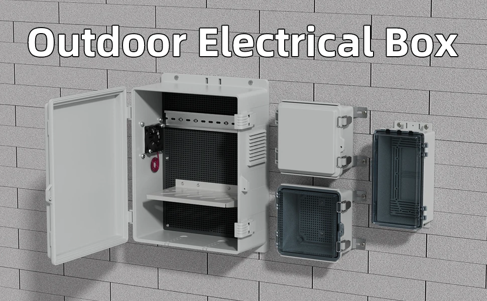 White Outdoor Electrical Box - Waterproof & Vented