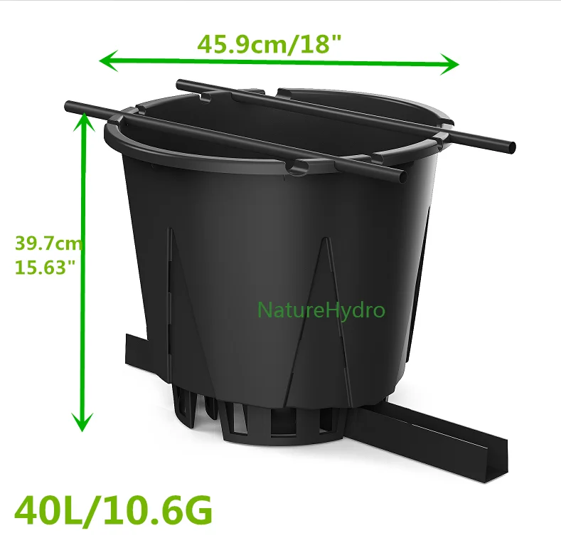 Round Plastic Pp Greenhouse Grow Buckets Hydroponic Plant Pots ...