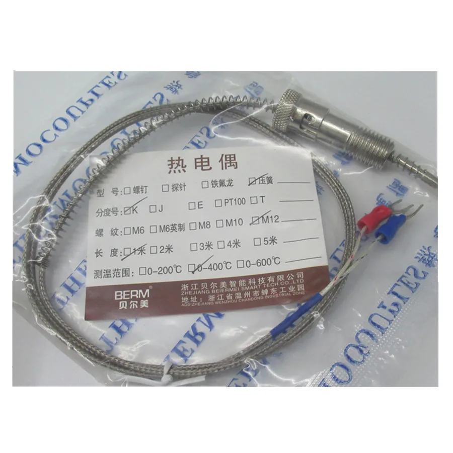 Type K bayonet thermocouple for injection moulder 1M cable length ...