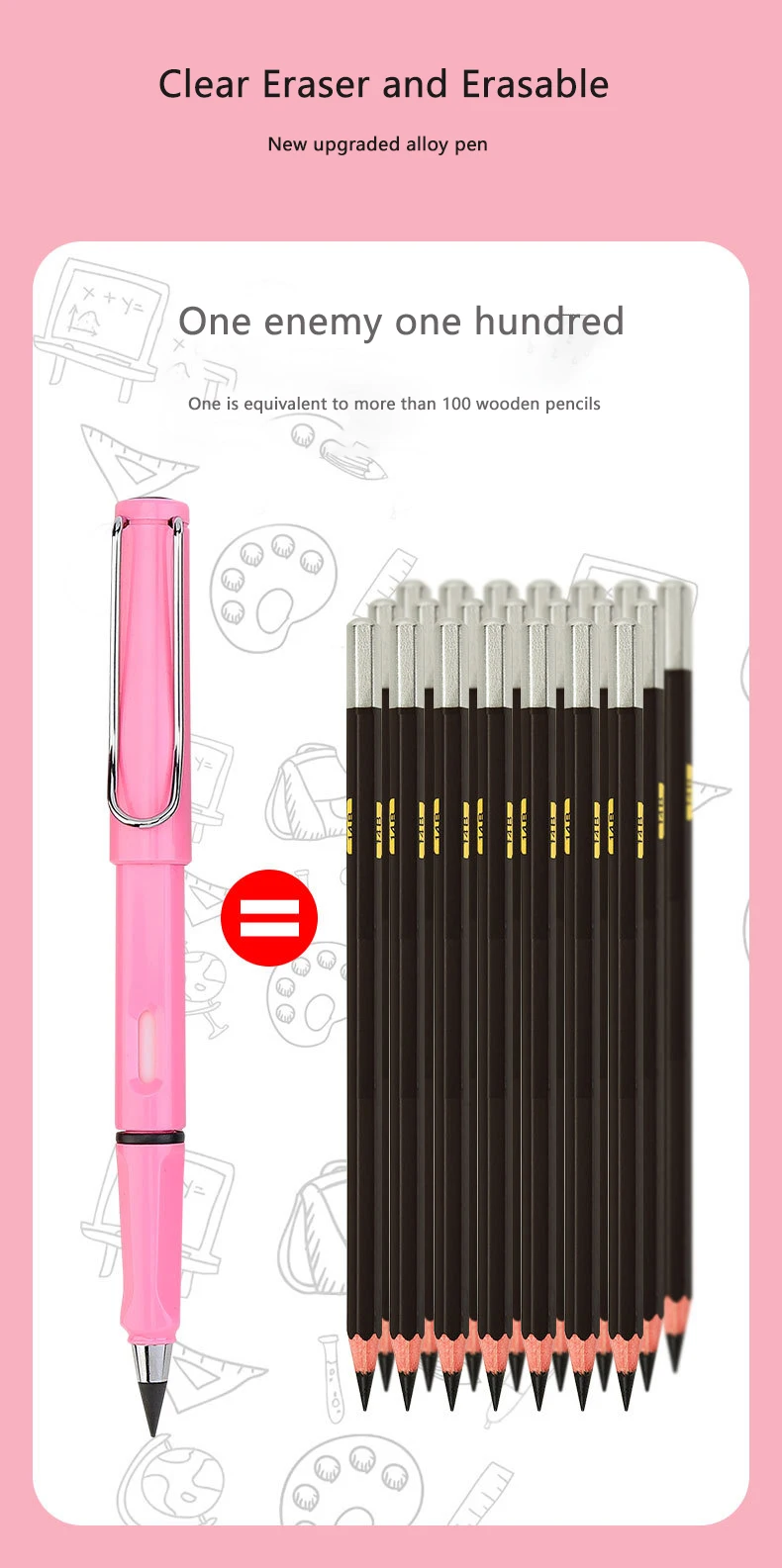 12 Colors Eternal Pen Cheap Everlasting Replaceable Head Magic Pen ...