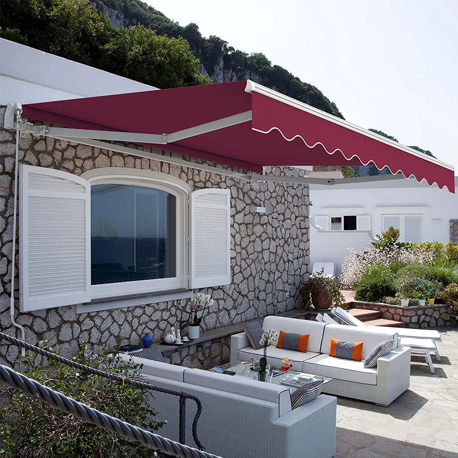 Retractable Patio Door Window Awning Sunshade Shelter Outdoor Canopy ...