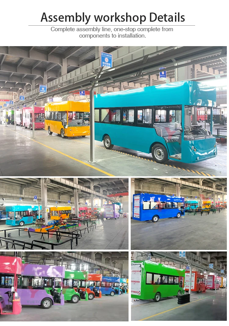 Customized Double Decker Electric Resort Sightseeing Tourist Car Bus