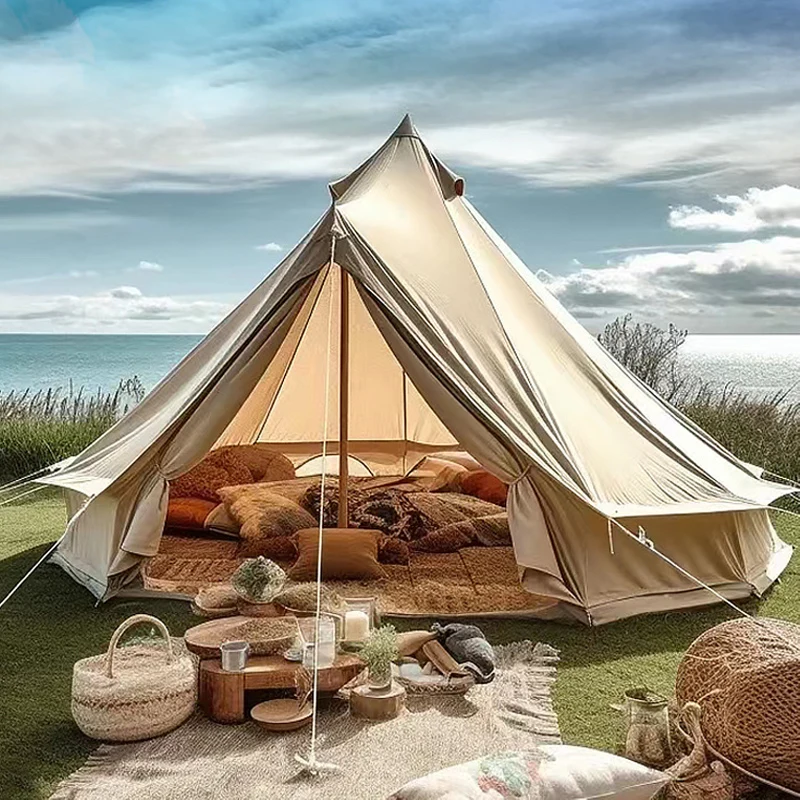 Wilderness Tent Outdoor Yurt Camping Pyramid Indian Cotton Wild Luxury ...