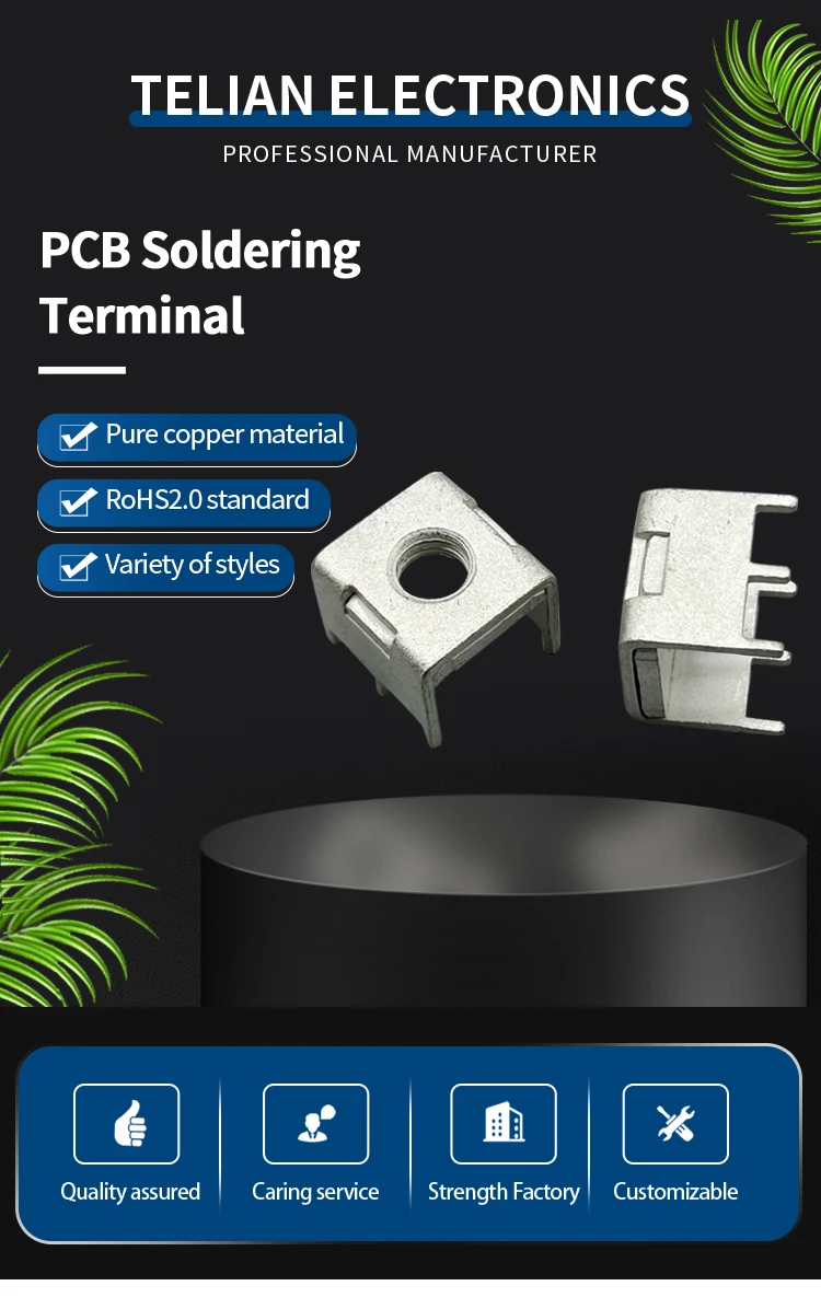 PCB copper tinned terminal block six-pin welding termina electrical Pcb ...