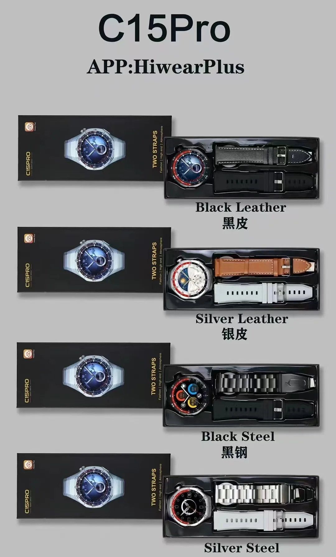 C15 Pro Smart Watch for Men - BT Calling, HD Touchscreen, Fitness ...