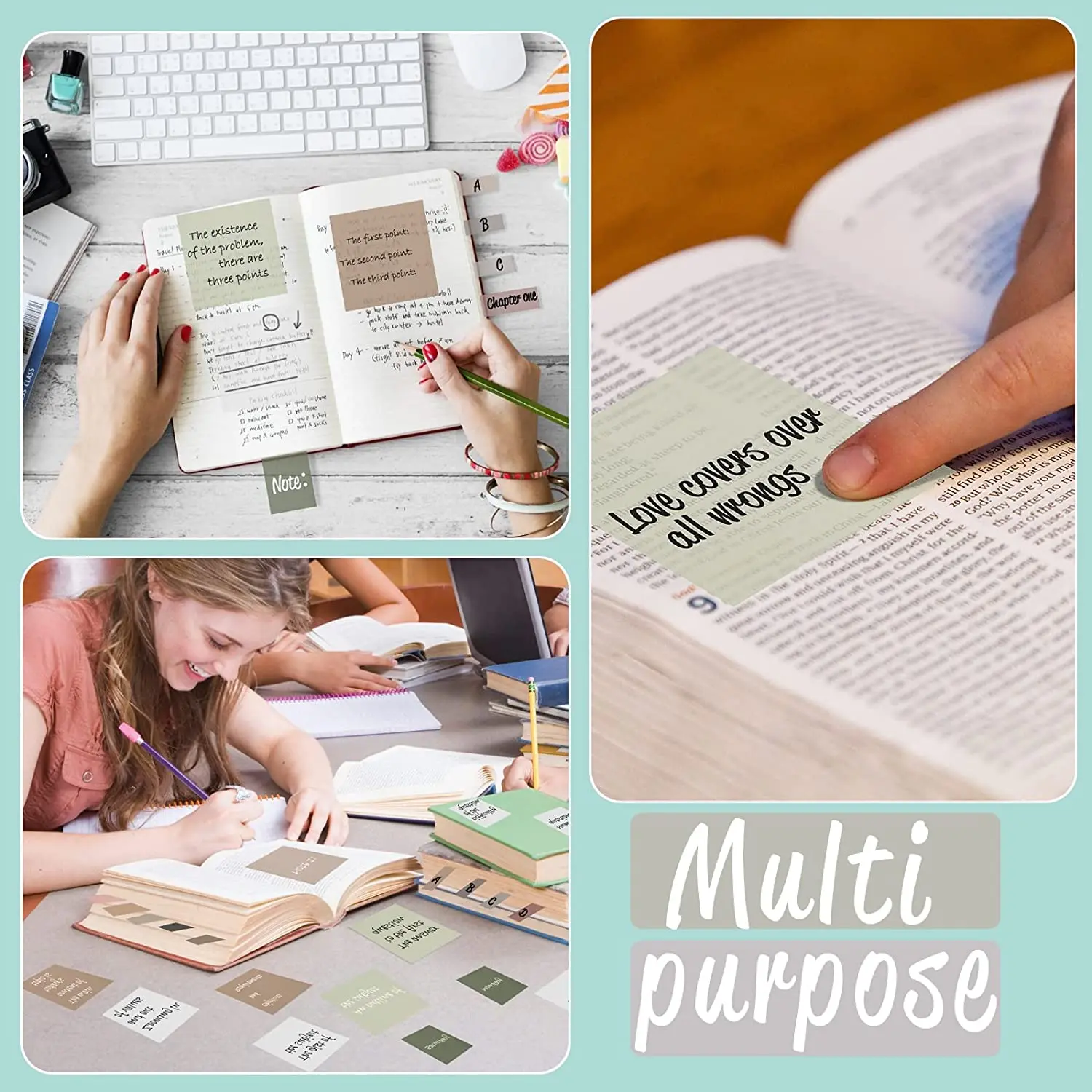 Clear Pastel Color Seffaf Post Sticky Transparente It Sticky Notes ...