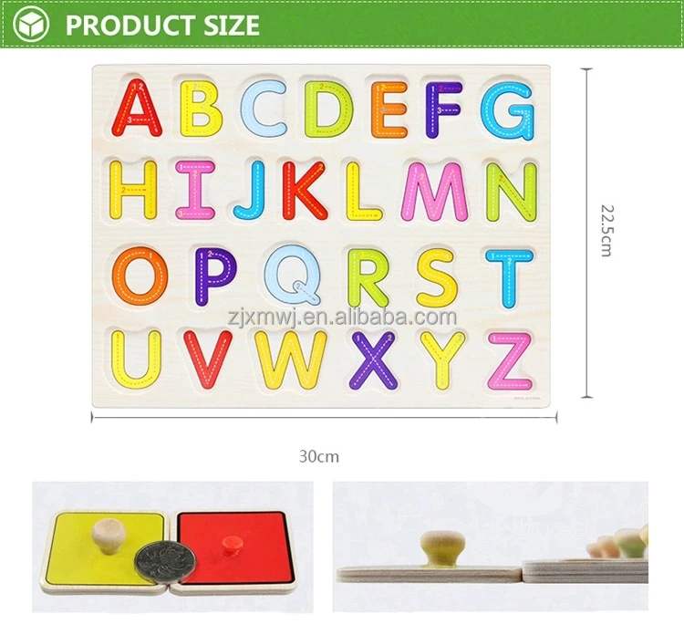 Montessori Wooden Hand Grab Boards Tangram Jigsaw Peg Puzzle Cartoon ...