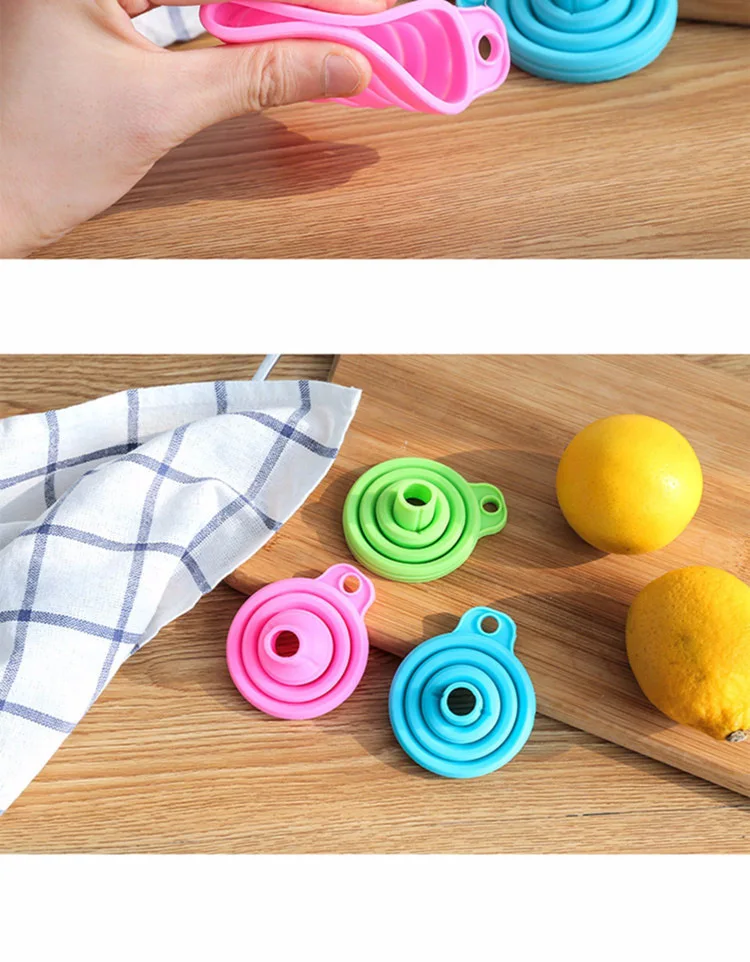 Kitchen Tools Silicone Rubber Funnel - Collapsible & Eco-friendly