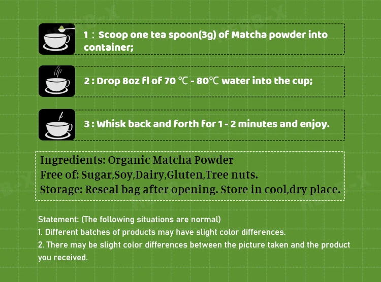 Factory Private Label High Quality Te Commercial Matcha Powder ...