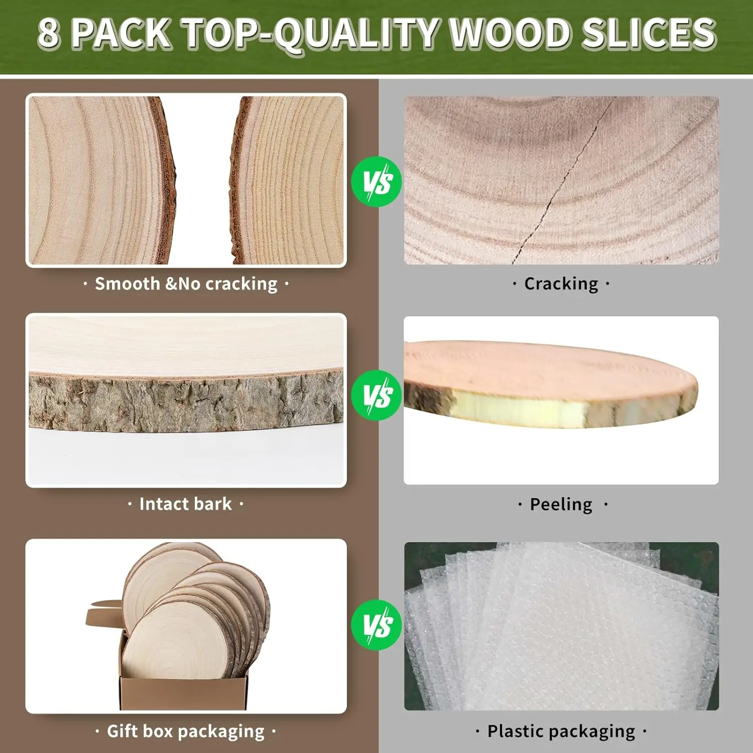 Wood Slices10-11Inch Rounds Unfinished Wood Slices for Centerpieces ...