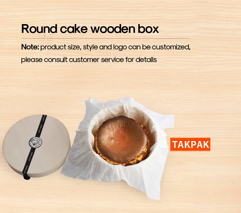 Wooden Round Take Away Food Containers - Veneer Cheese Platter