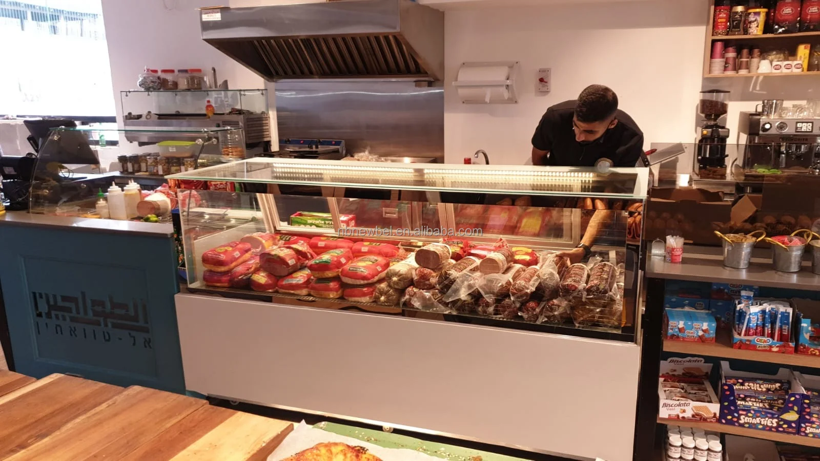 Newbel Fresh Meat Display Showcase Supermarket Display Freezer Hanging ...